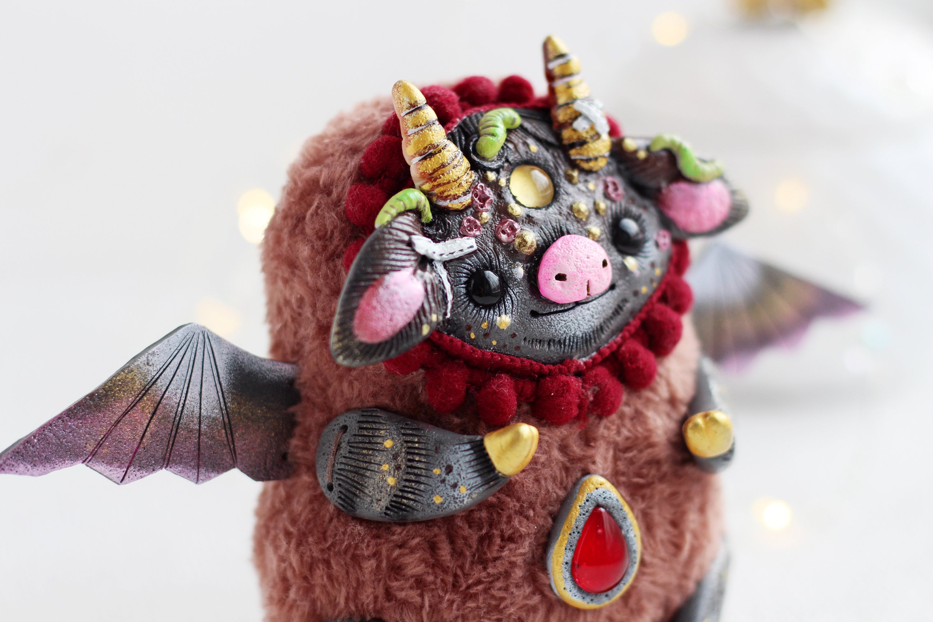 Creepy Monster Doll, Fluffy Plush Art Toy in a One Copy . Little ...