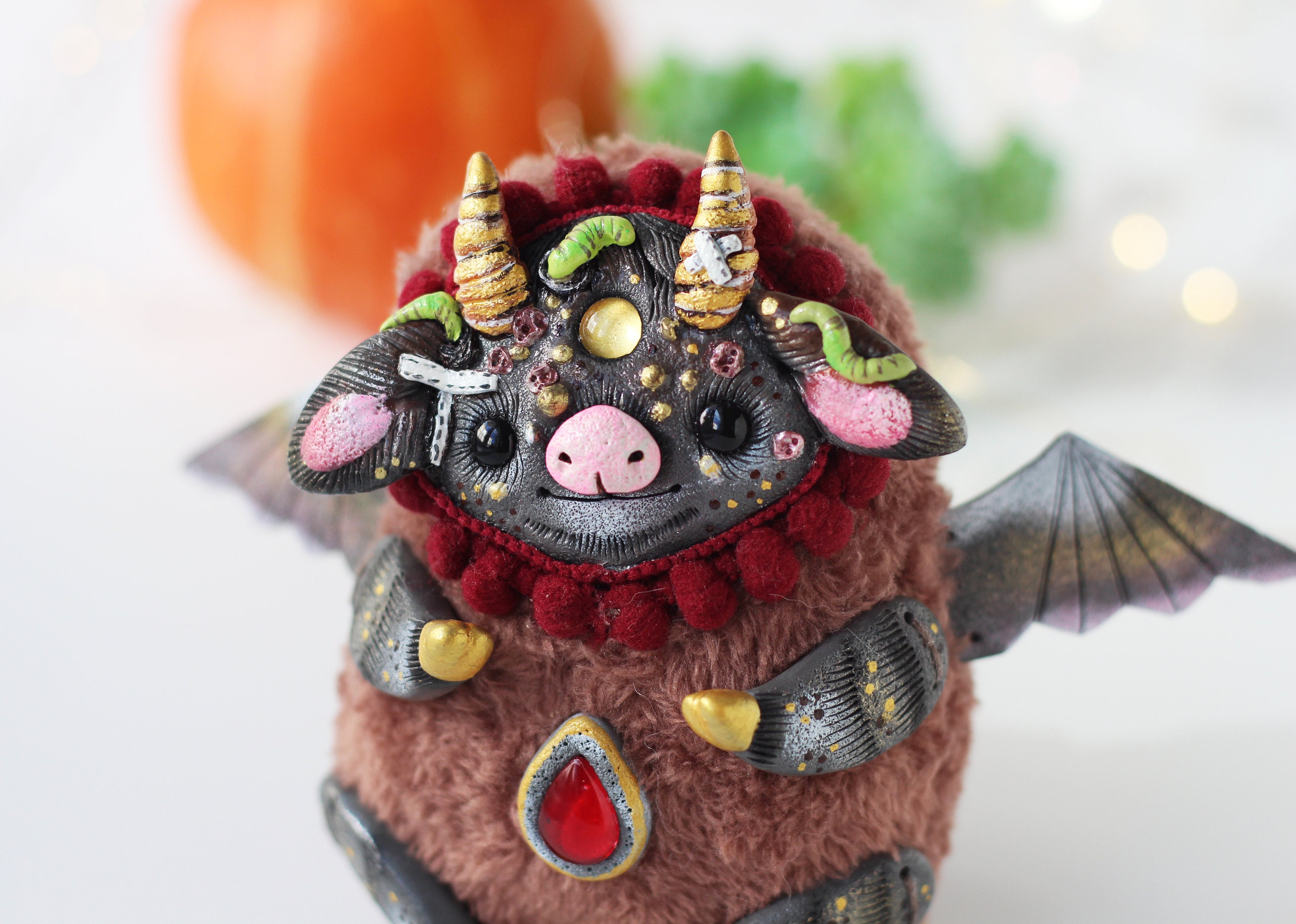 Creepy Monster Doll, Fluffy Plush Art Toy in a One Copy . Little ...