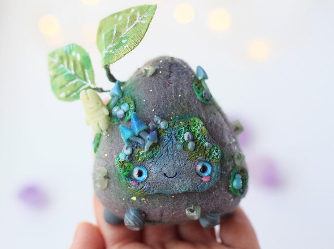 Ooak Felt Toy Fantasy Creature Doll Collectible Miniature Mountain - Etsy
