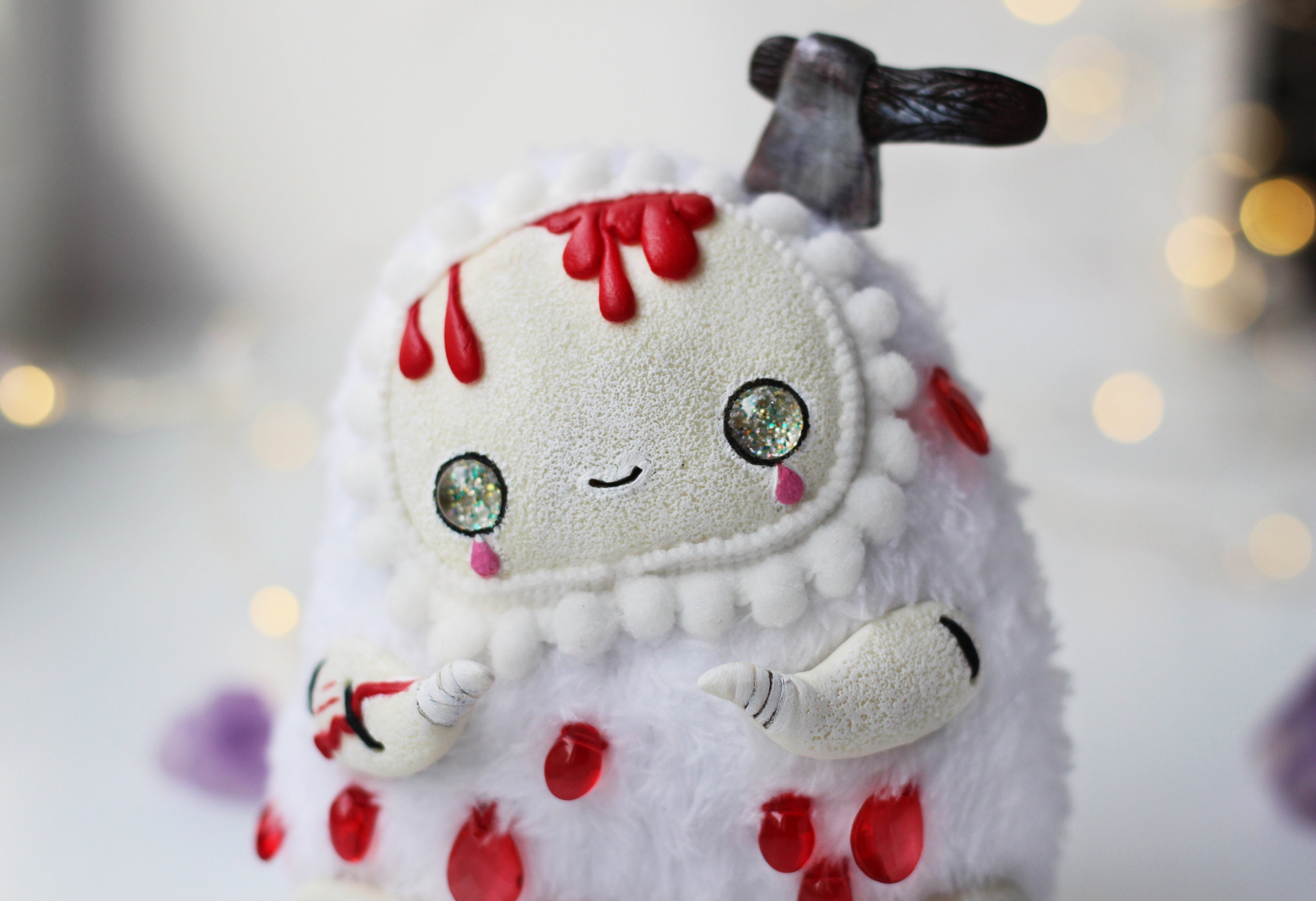 Creepy Art Doll Cute Ghost, Plush White Monster Toy in a One Copy ...