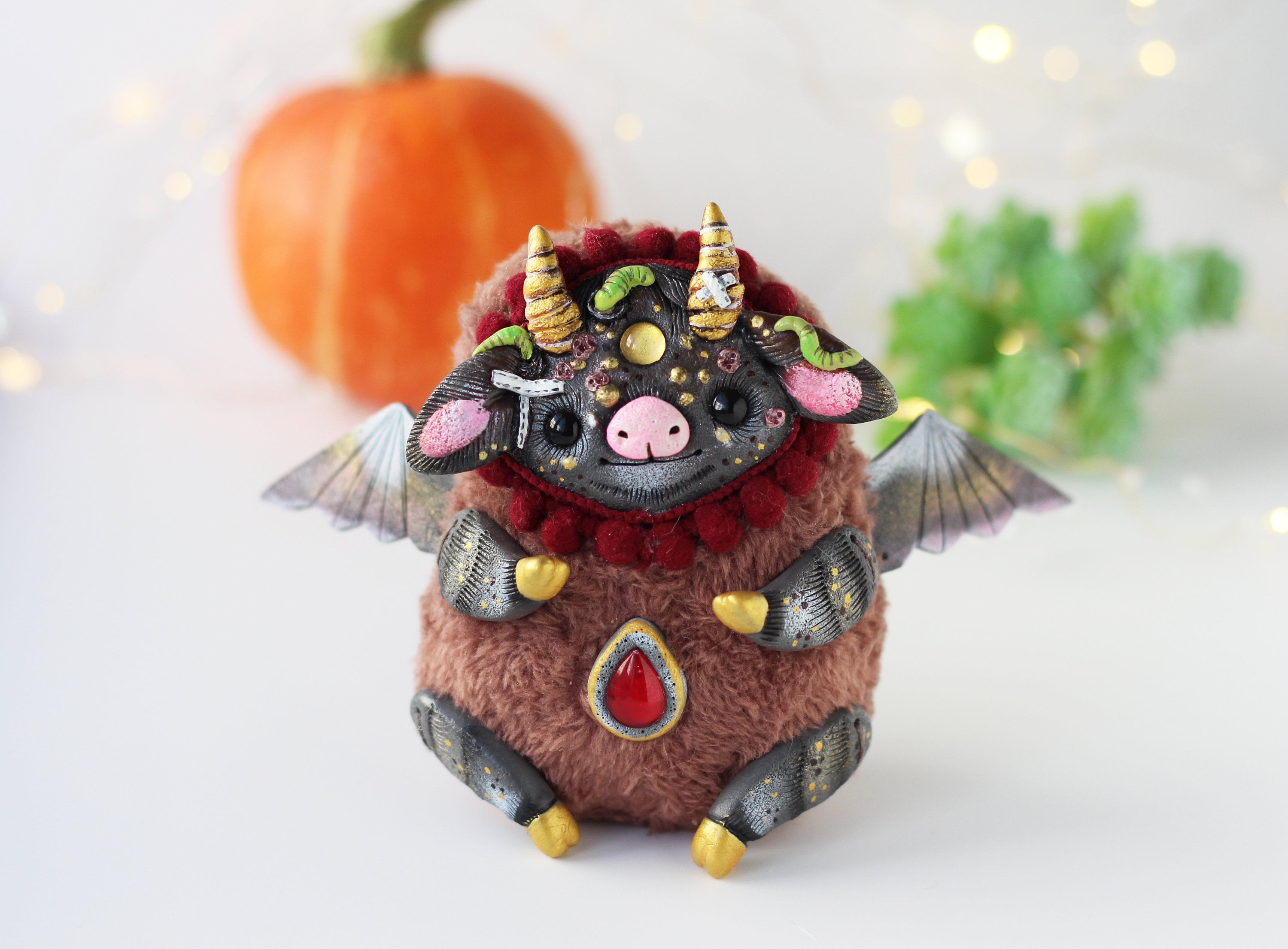 Creepy Monster Doll, Fluffy Plush Art Toy in a One Copy . Little ...