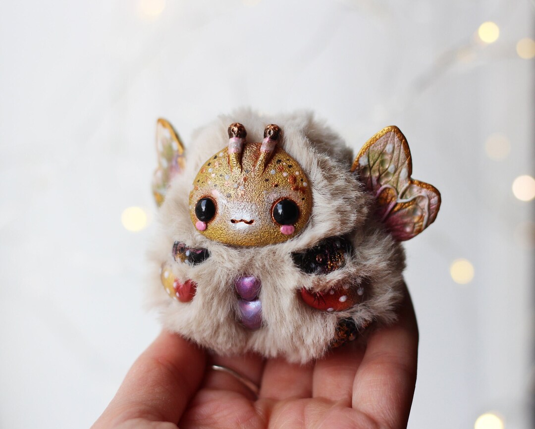 Miniature Moth Doll, Plush Fluffy Cute Toy in One Copy , Collectible ...