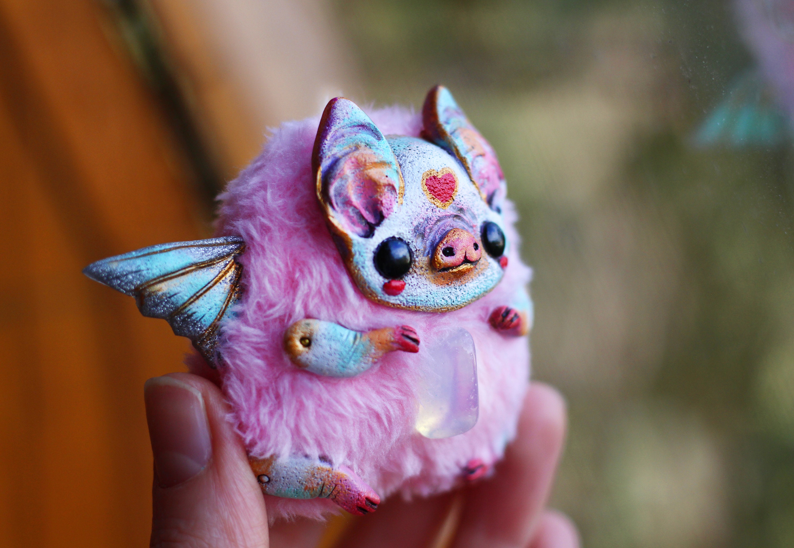 Art Doll Bat Miniature Collectible Plush Cute Toy Kawaii - Etsy