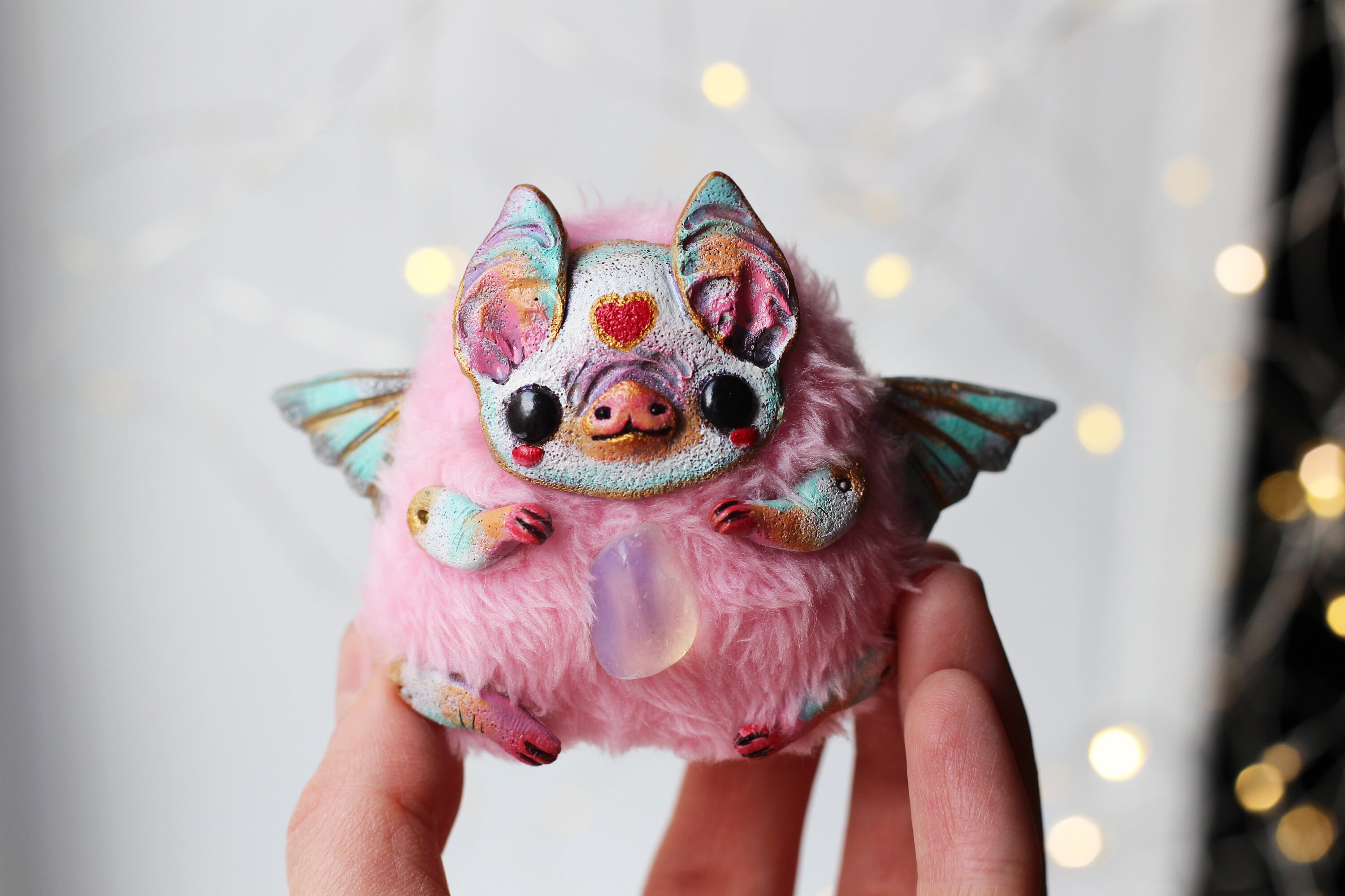 Art Doll Bat Miniature Collectible Plush Cute Toy Kawaii - Etsy