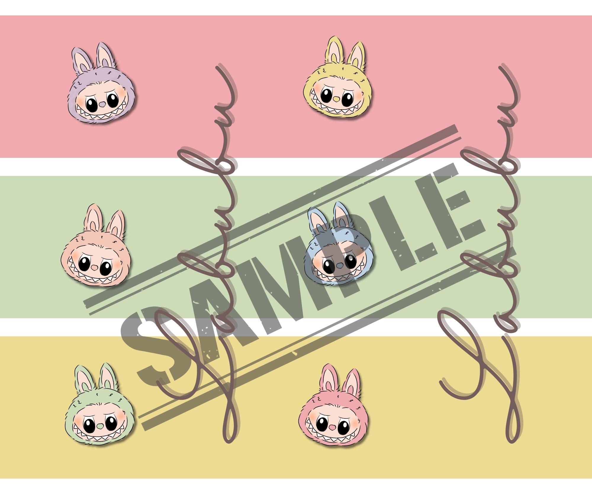 Plantilla Labubu para vaso recto de 20 oz - Etsy México