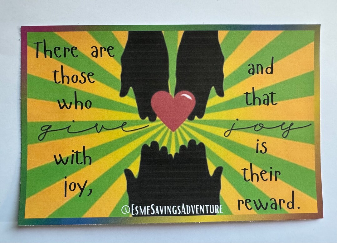 A5size Joy of Giving and Saving - Etsy