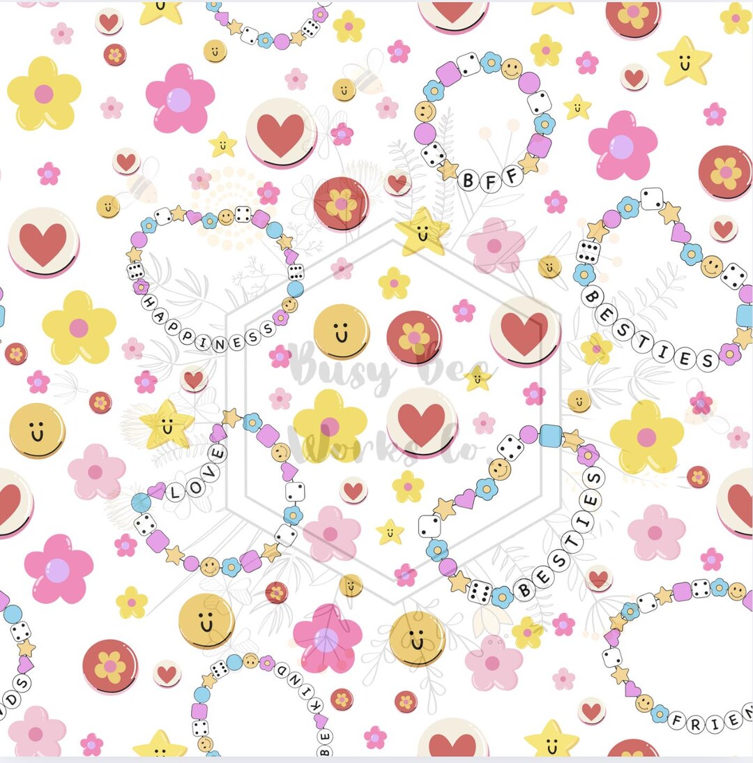 Seamless Digital PNG Pattern: Friends Forever - Etsy