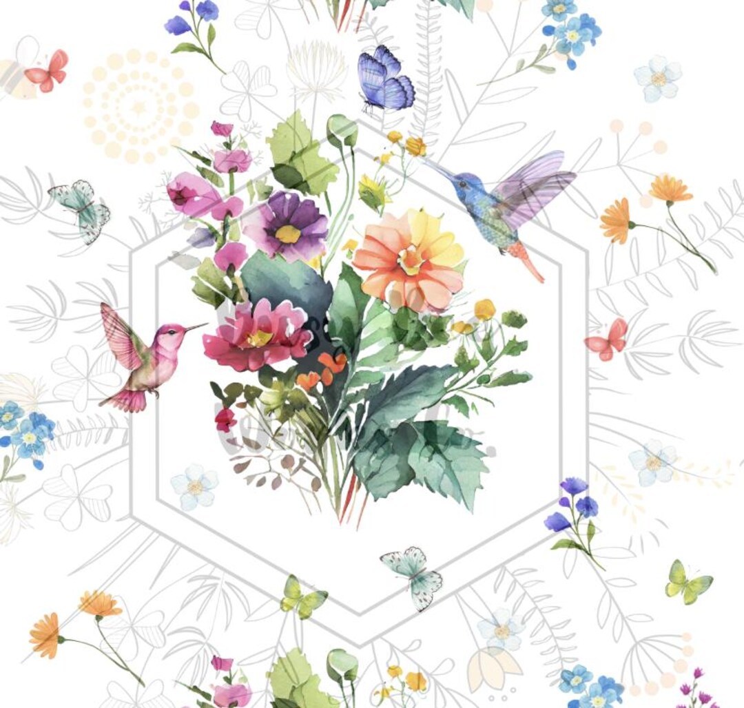 Spring is in Bloom-seamless PNG Digital Pattern - Etsy