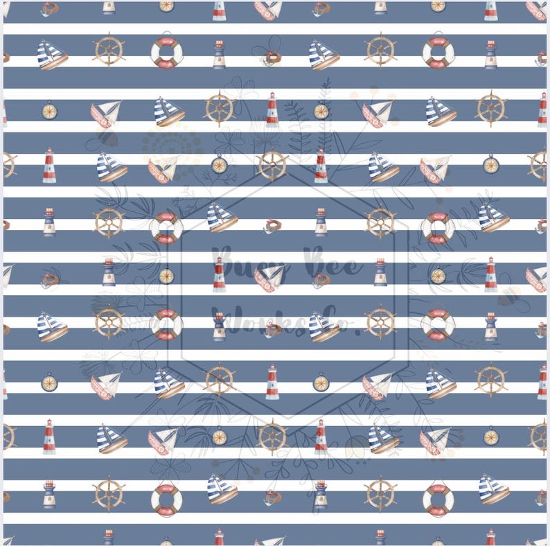 Seamless Digital PNG Pattern: Little Sailor - Etsy