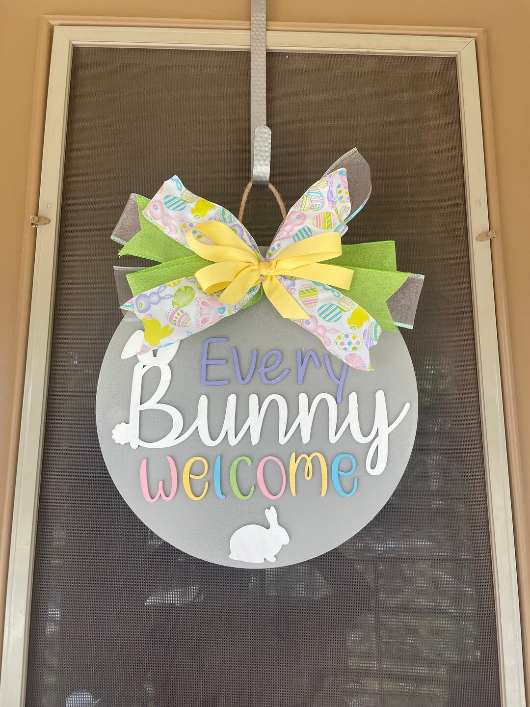 Every Bunny Welcome Easter Door Hanger Easter Front Door Decor Front ...