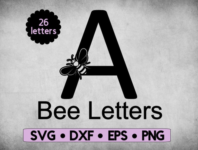Bee Letters SVG Bundle, Bug Text Honeybee Bumblebee Text EPS DXF ...