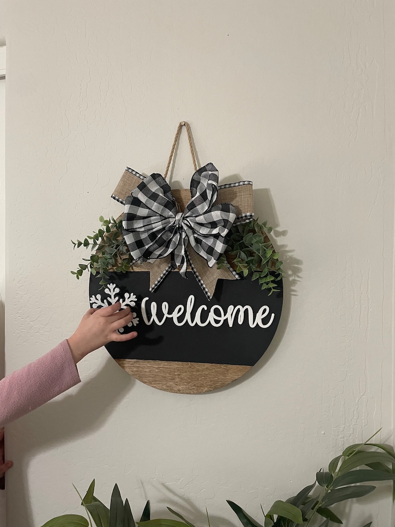 Interchangeable Holiday Welcome Door Hanger, Magnet Door Hanger Welcome ...