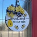 Welcome to Our Hive Bumble Bee Door Hanger Shaped Front Door Decor ...