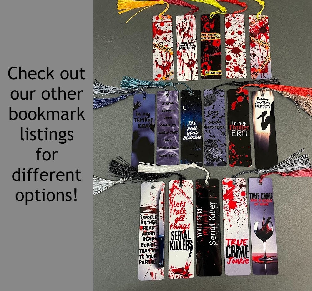Crime Scene and Blood Spatter Bookmarks, Perfect Gift Ideas Thriller ...