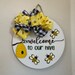Welcome to Our Hive Bumble Bee Door Hanger Shaped Front Door Decor ...
