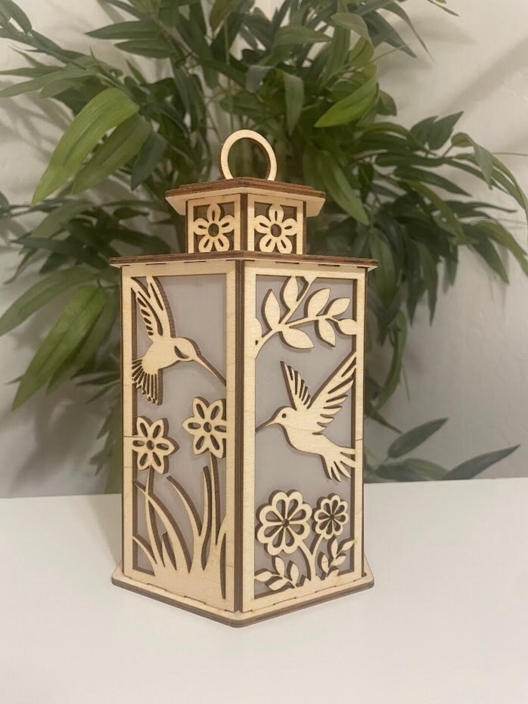 Hummingbird Wooden Lanterns, Hummingbird Lamp Night Light Lantern ...