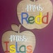 Personalized Teacher Apple Wall Decor, Classroom Hanger, Teacher ...