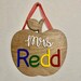 Personalized Teacher Apple Wall Decor, Classroom Hanger, Teacher ...