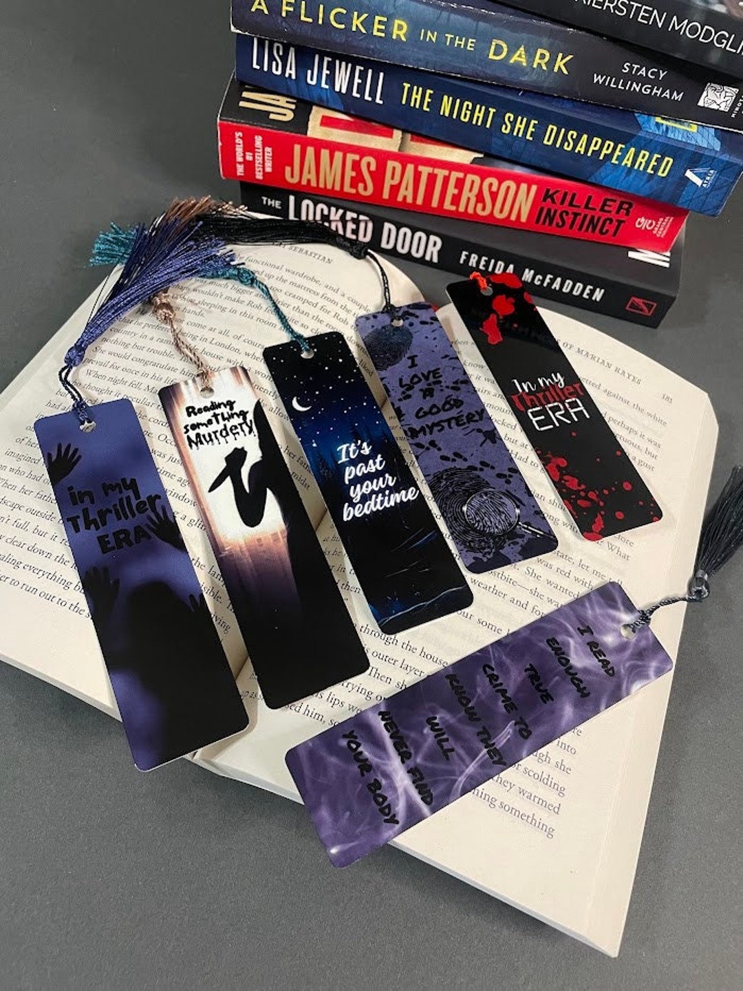 Mystery & Thriller Bookmarks | Crime Junkie Gift | Suspense Lover ...