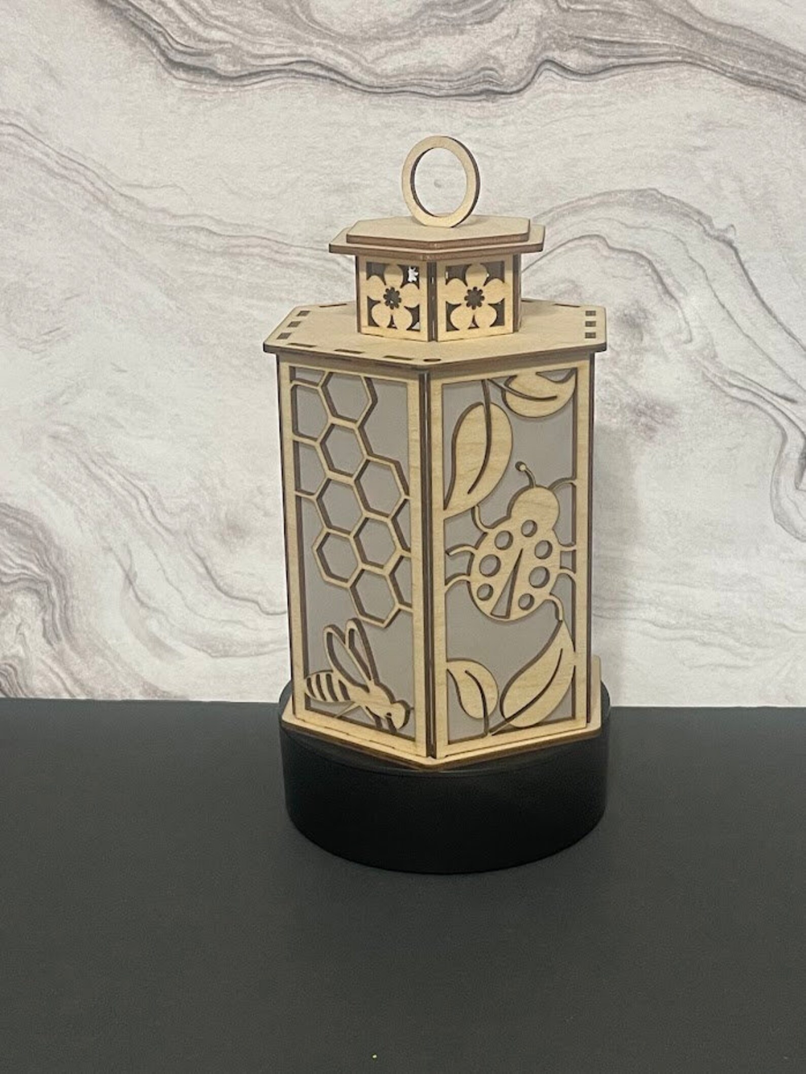 Bee/butterfly/bird Wooden Lanterns, Hummingbird Ladybug Dragonfly Lamp ...