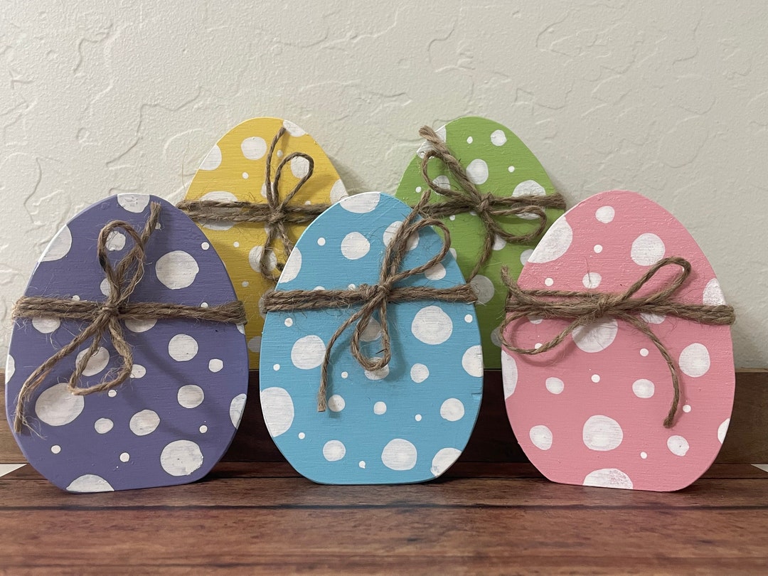 Wood Easter Egg, Rustic Easter Decor Chunky Wood Eggs Wood Easter ...