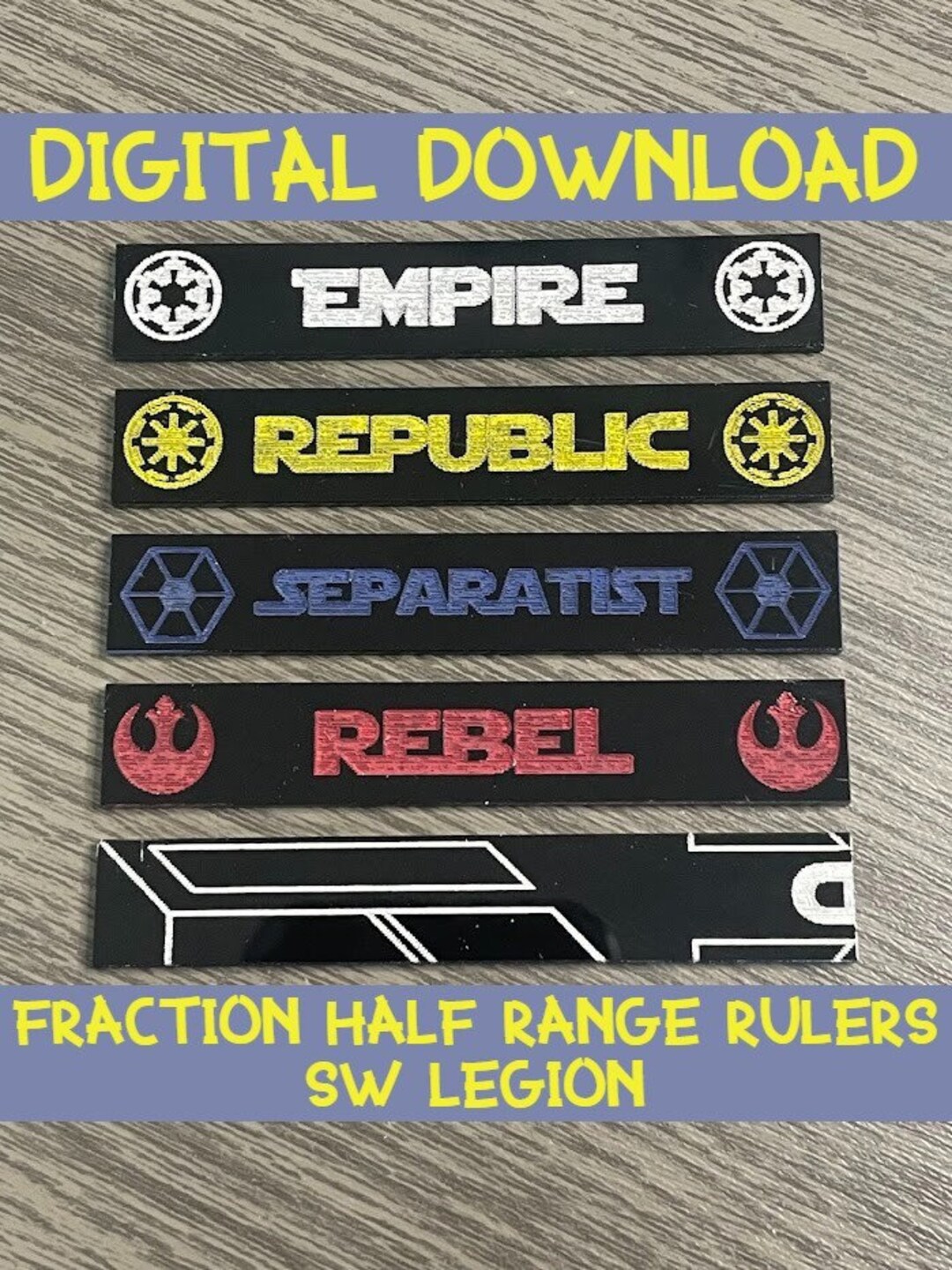 Star Wars: Legion Game Half Range Ruler Fractions 2.0 Edition DIGITAL ...