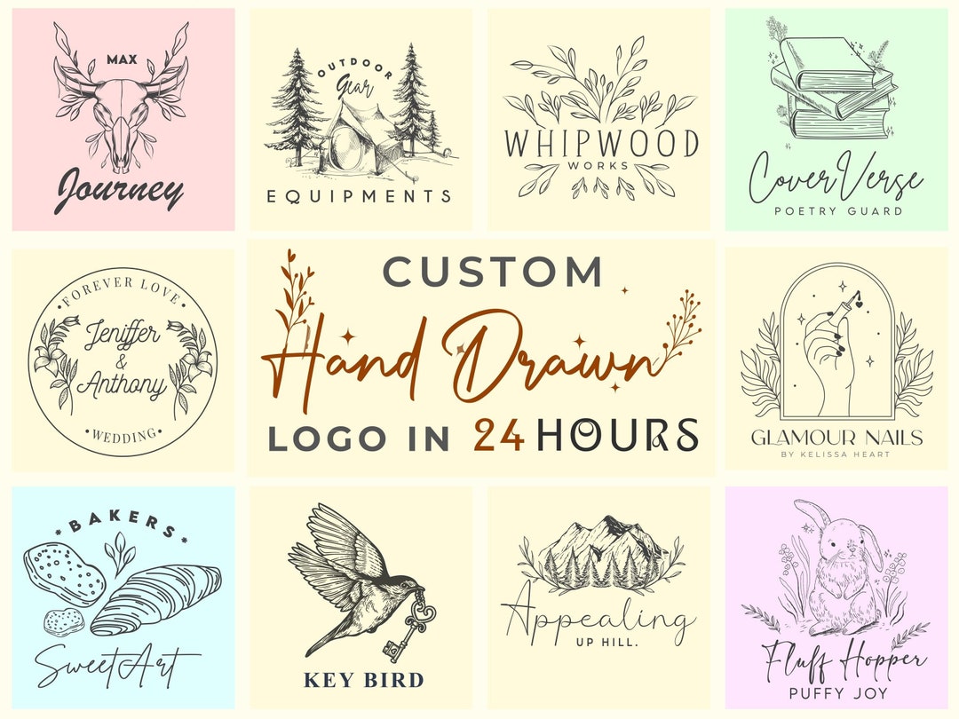 Customized Logo, Custom Hand Made Logos, Photography Logos, Wedding ...