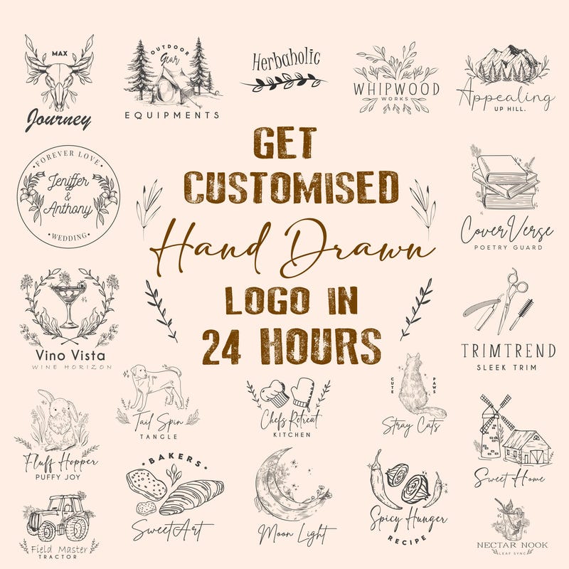 Hand Drawn Logo - Etsy