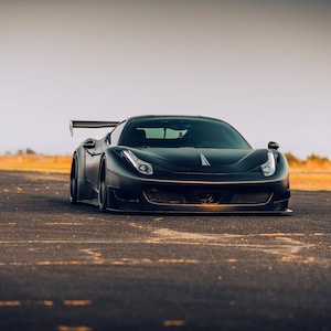 Black Ferrari 458 Poster - Etsy