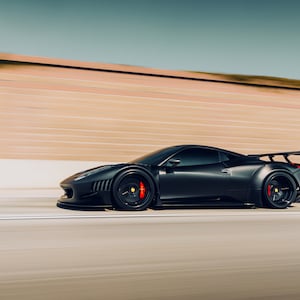 Black Ferrari 458 Poster - Etsy