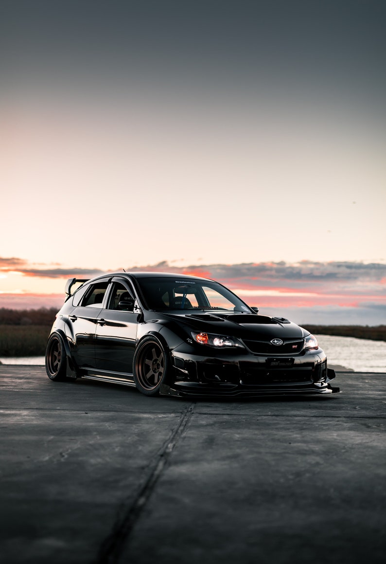Black Subaru STI Hatchback Poster - Etsy
