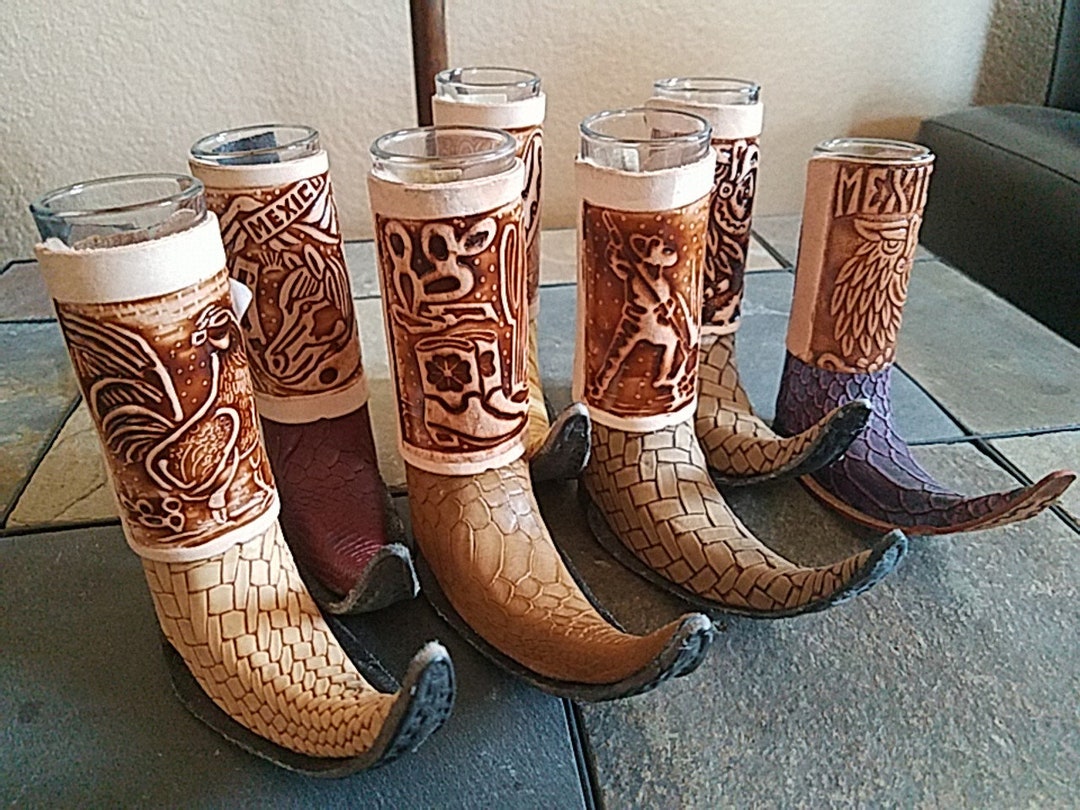 Mexican Curled Boot Shot Glass - Etsy