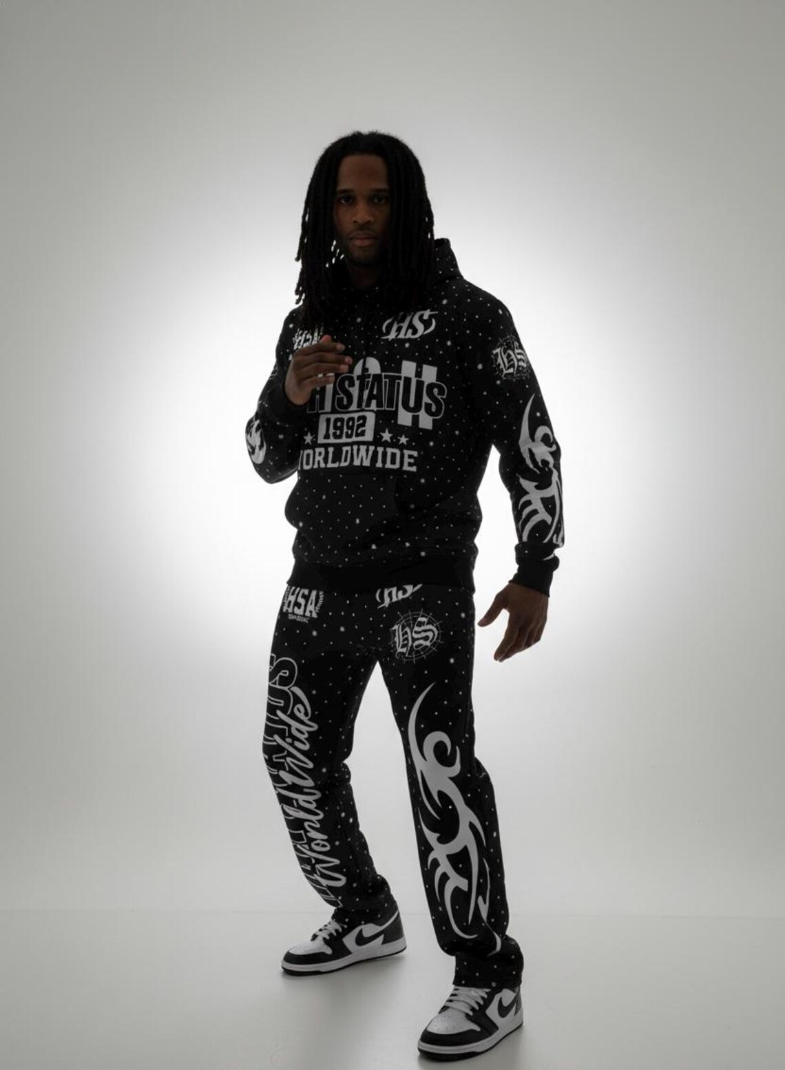 HIGH STATUS Rhinestone Pattern Tracksuit (hoodies and Pant) Unisex - Etsy