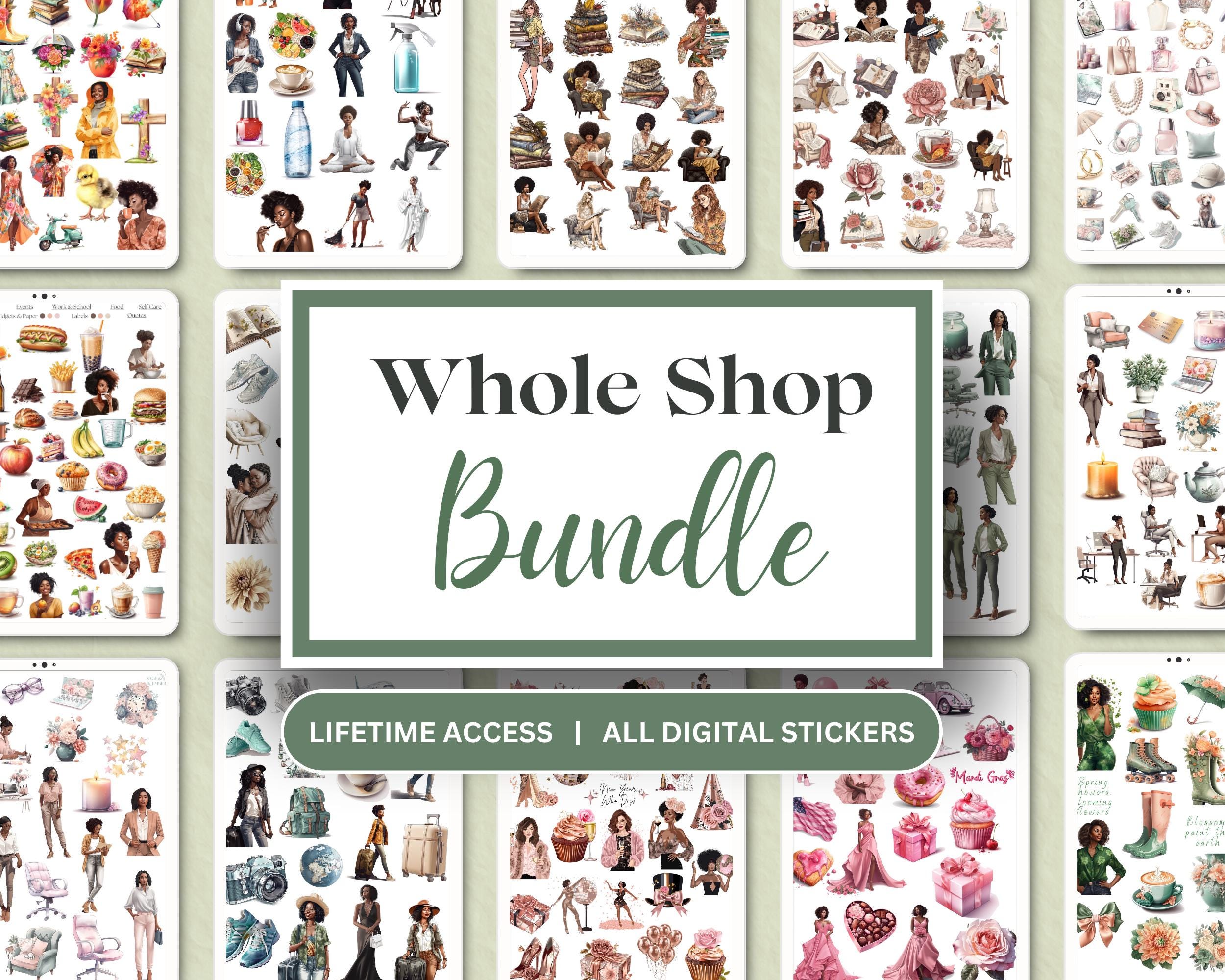 Whole Shop BUNDLE Digital Stickers Goodnotes Stickers Whole Shop Pass ...