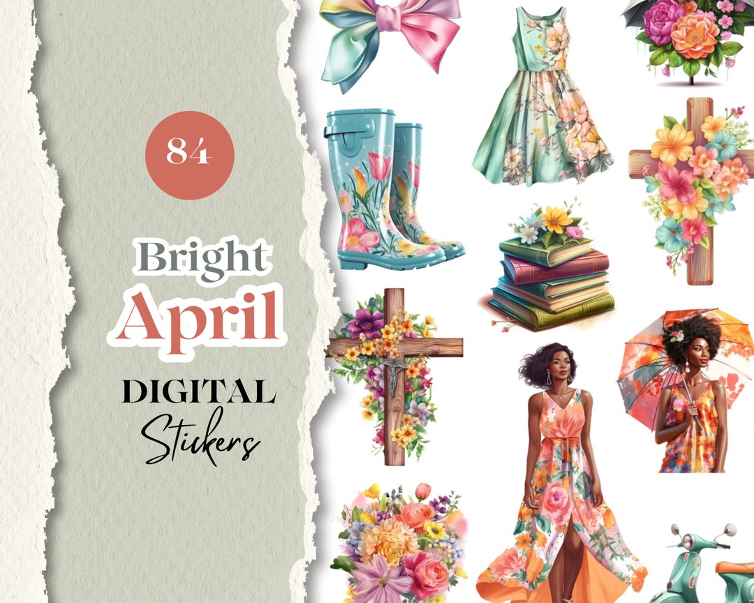 April Goodnotes Stickers Holidays Digital Stickers for Goodnotes | 84 ...