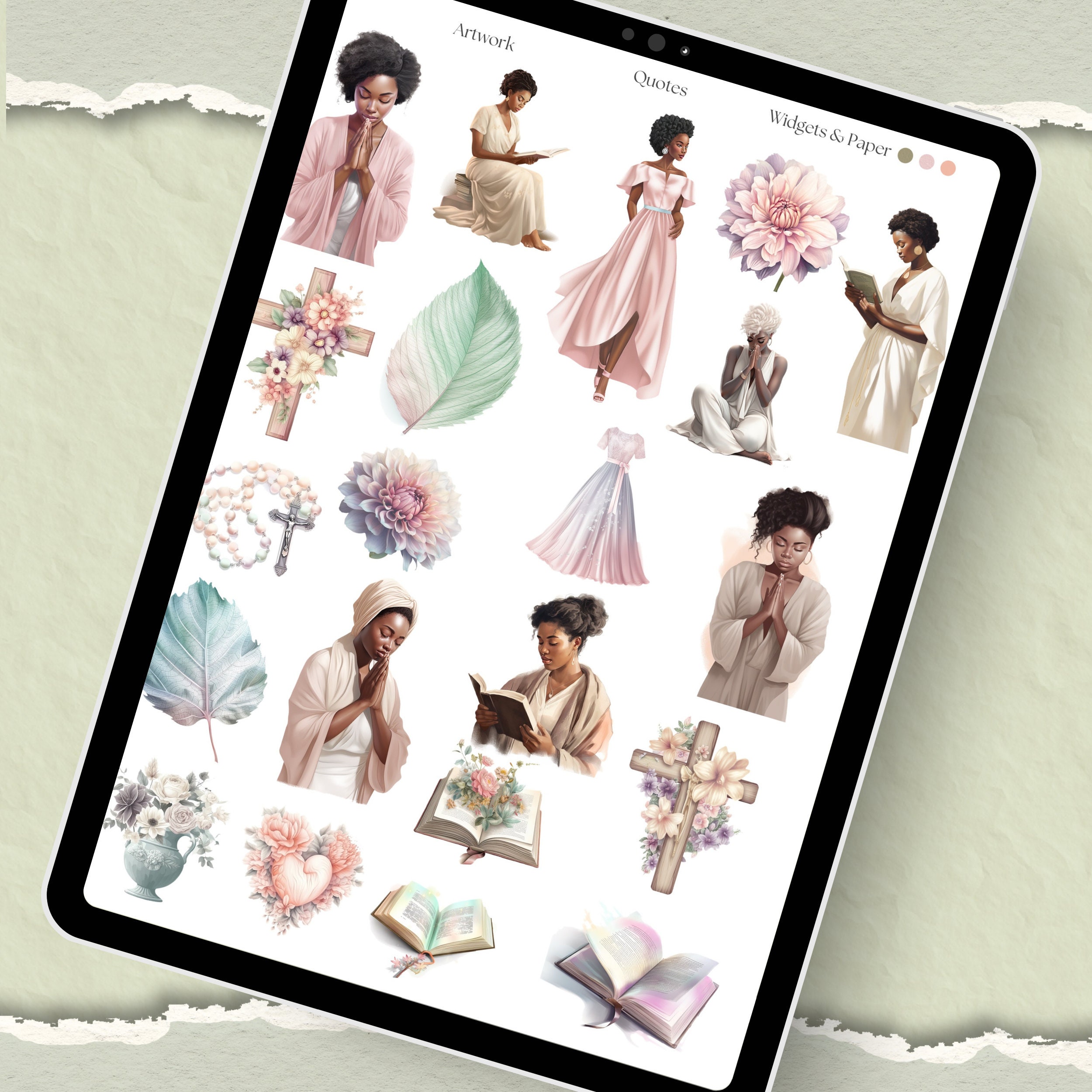 Digital Bible Stickers Goodnotes Black Girl Goodnotes Stickers Bible ...