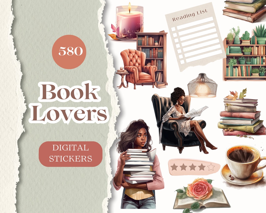 Reading Stickers for Goodnotes 584 Bookish Goodnotes Stickers Reading ...