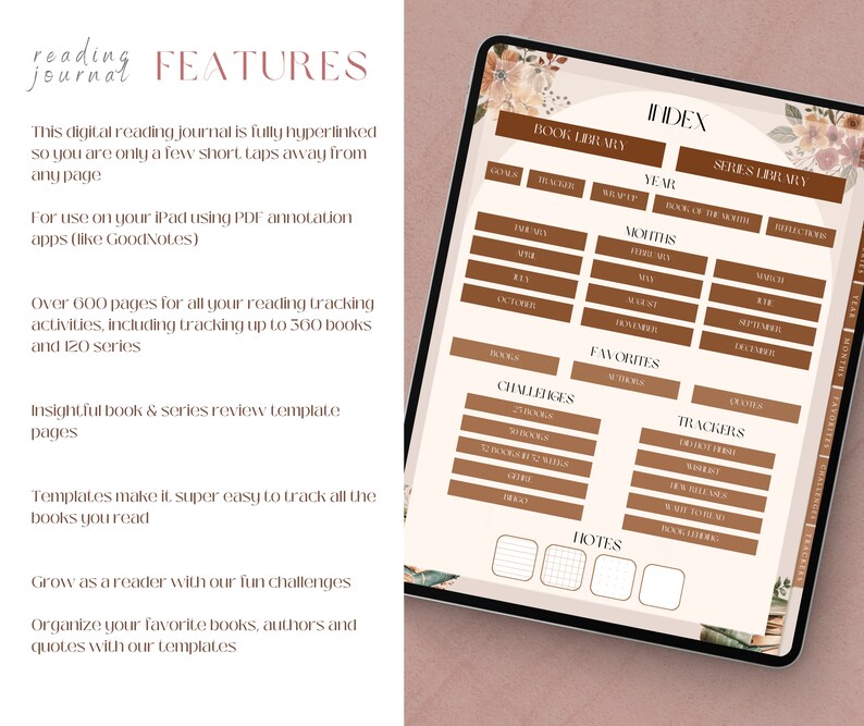 BLACK GIRL Digital Reading Journal | 600+ Page Digital Book Tracker ...