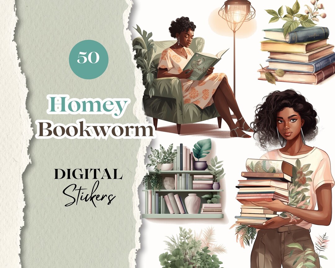 Reading Stickers for Goodnotes 50 Bookworm Goodnotes Stickers Reading ...