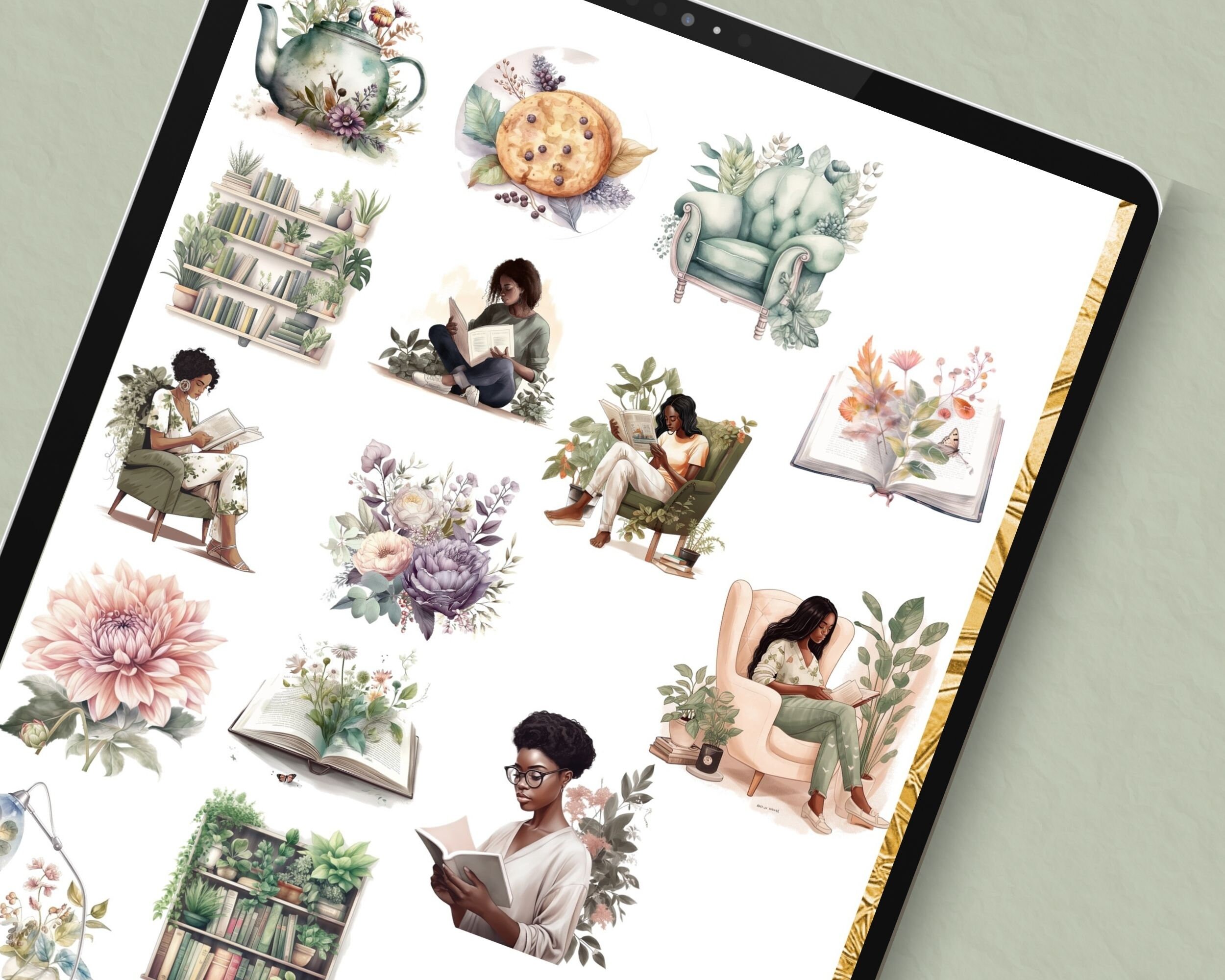 Reading Stickers for Goodnotes 50 Bookworm Goodnotes Stickers Reading ...