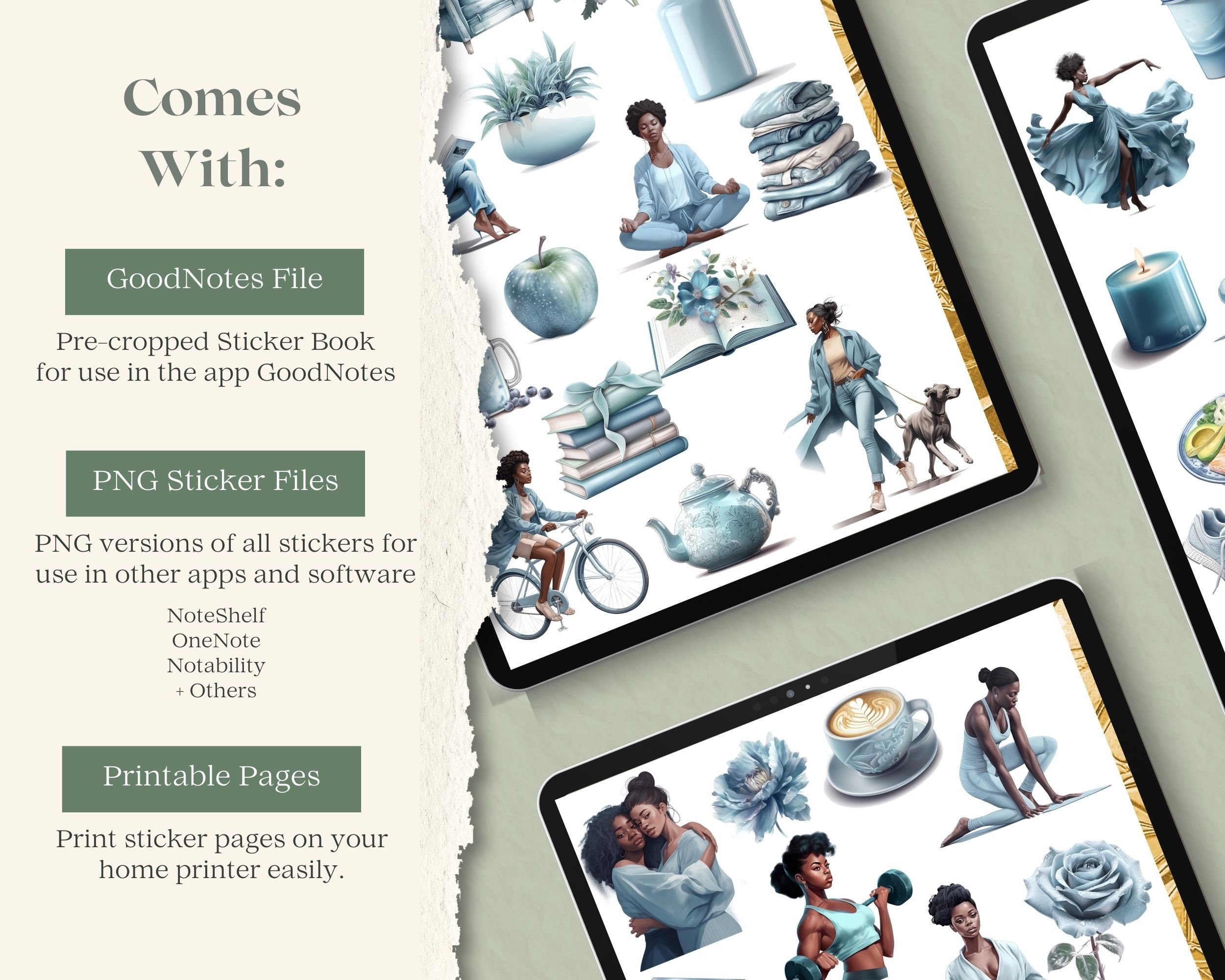 Self Care Stickers for Goodnotes 56 Selfcare Digital Stickers Goodnotes ...