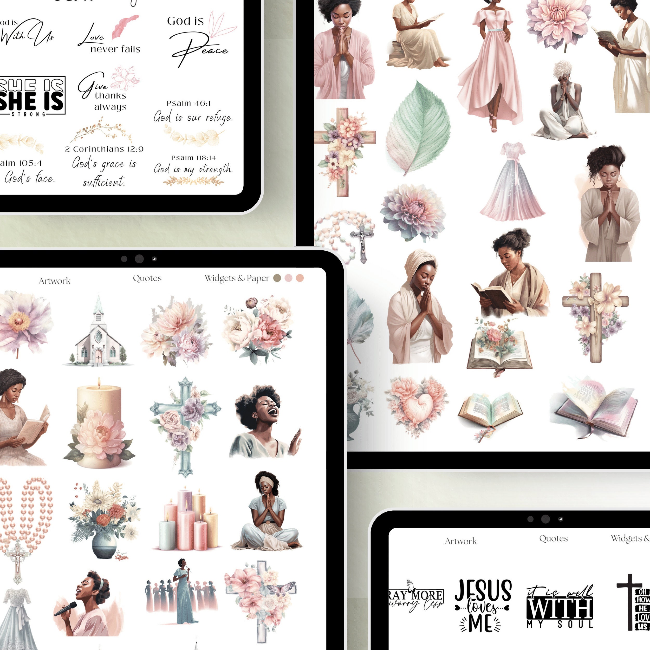 Digital Bible Stickers Goodnotes Black Girl Goodnotes Stickers Bible ...