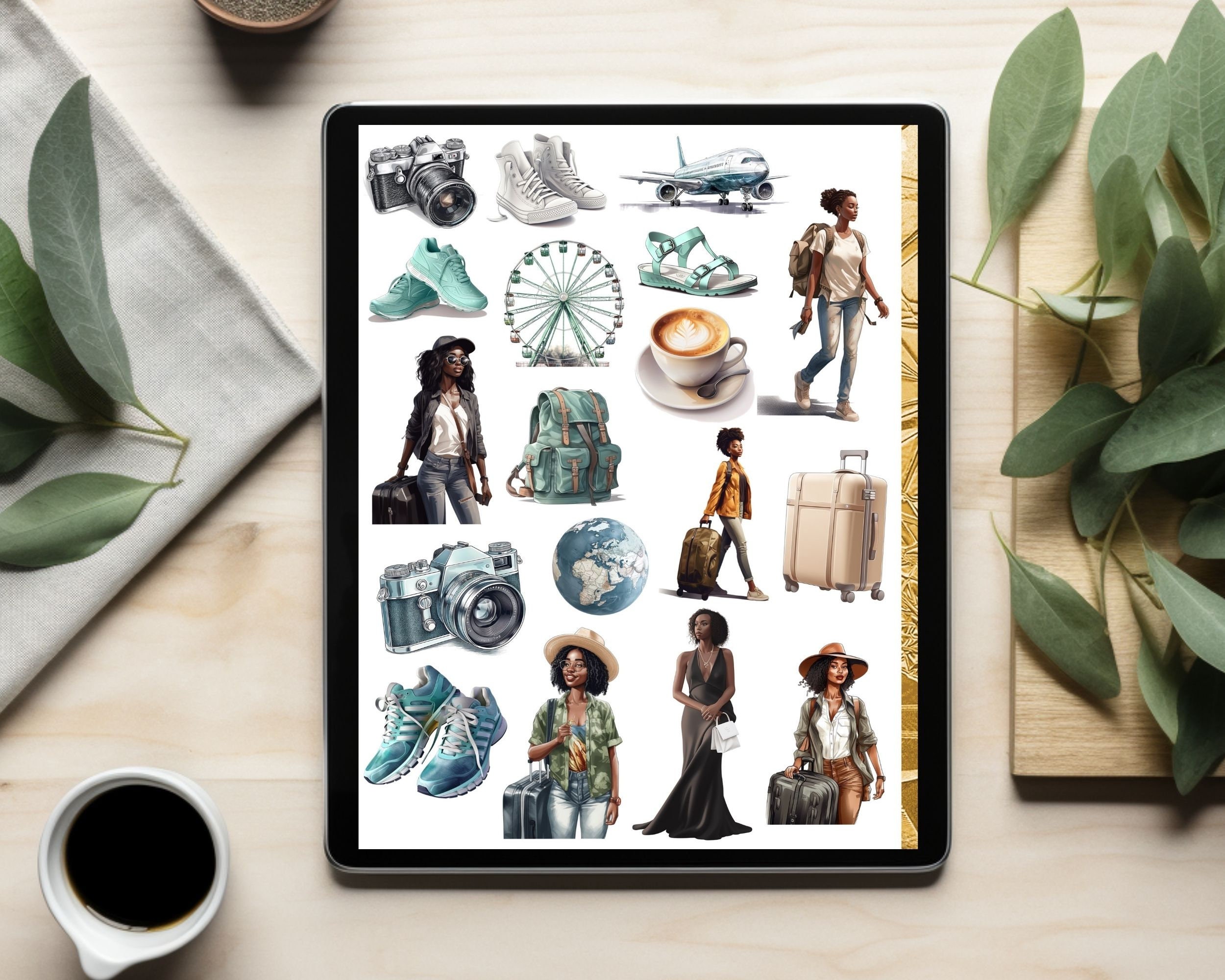 Travel Digital Stickers for Goodnotes 52 Goodnotes Planner Stickers ...