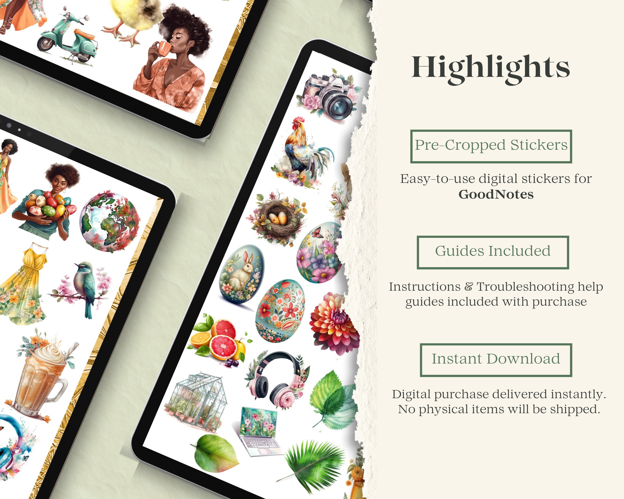 April Goodnotes Stickers Holidays Digital Stickers for Goodnotes 84 ...