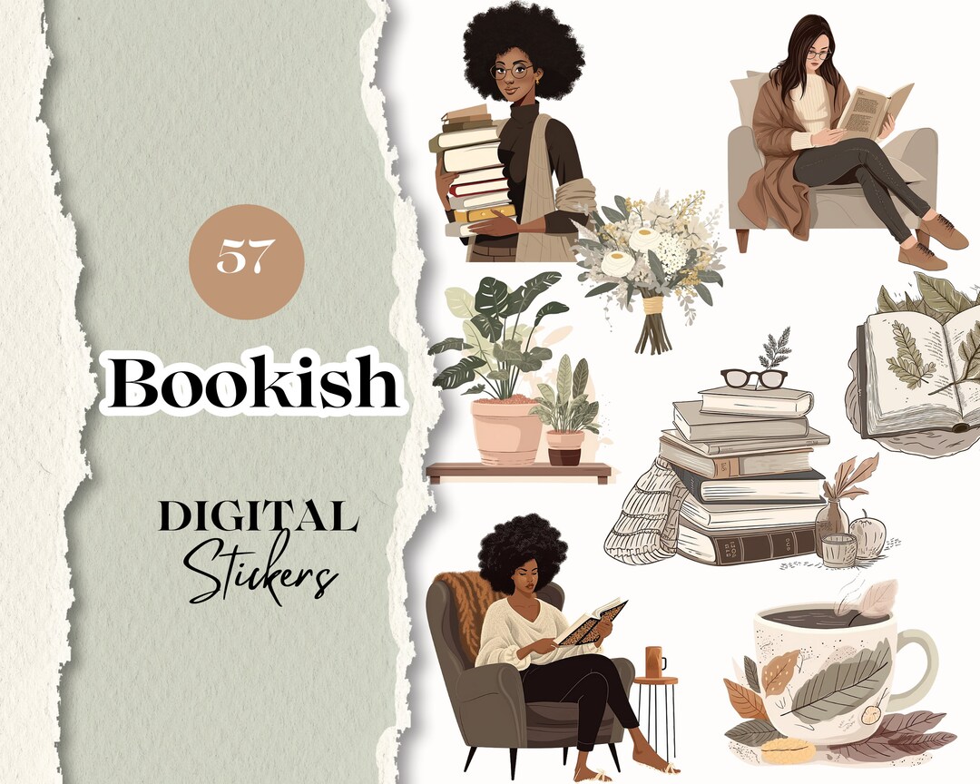 Reading Stickers for Goodnotes 57 Bookish Goodnotes Stickers Reading ...