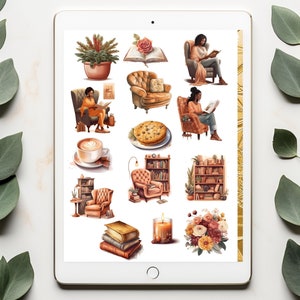 Reading Stickers for Goodnotes 43 Bookworm Goodnotes Stickers Reading ...