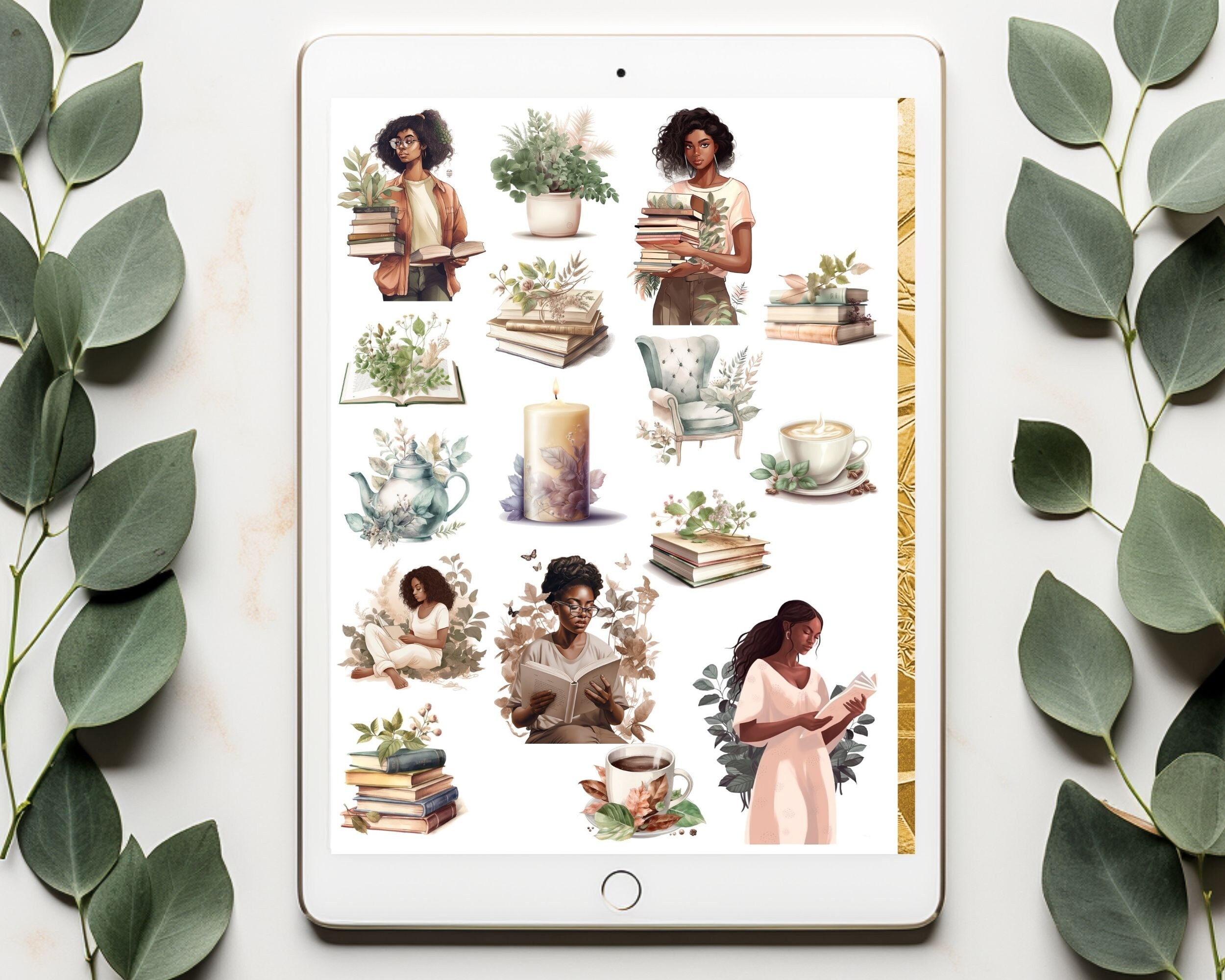 Reading Stickers for Goodnotes 50 Bookworm Goodnotes Stickers Reading ...