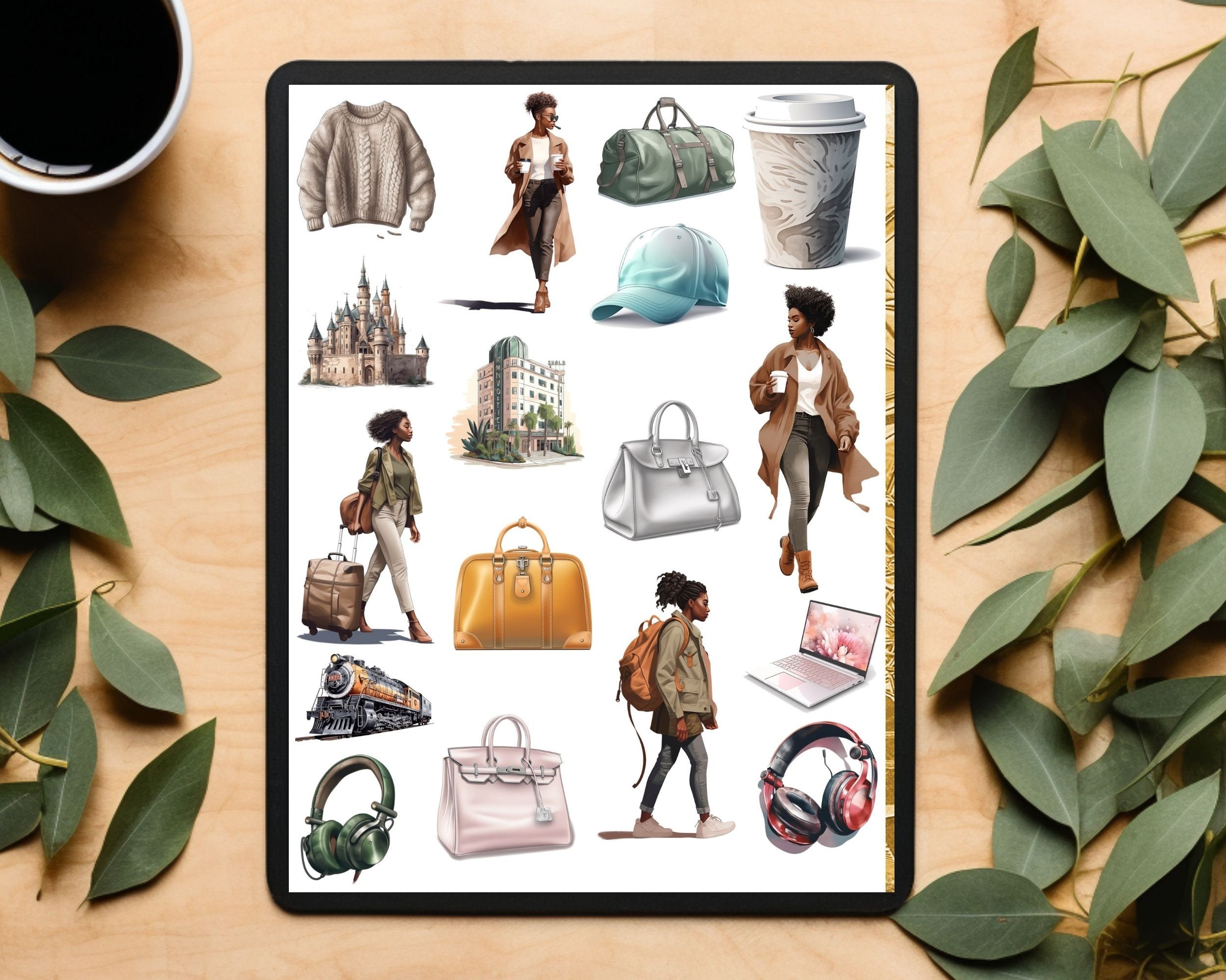 Travel Digital Stickers for Goodnotes 52 Goodnotes Planner Stickers ...