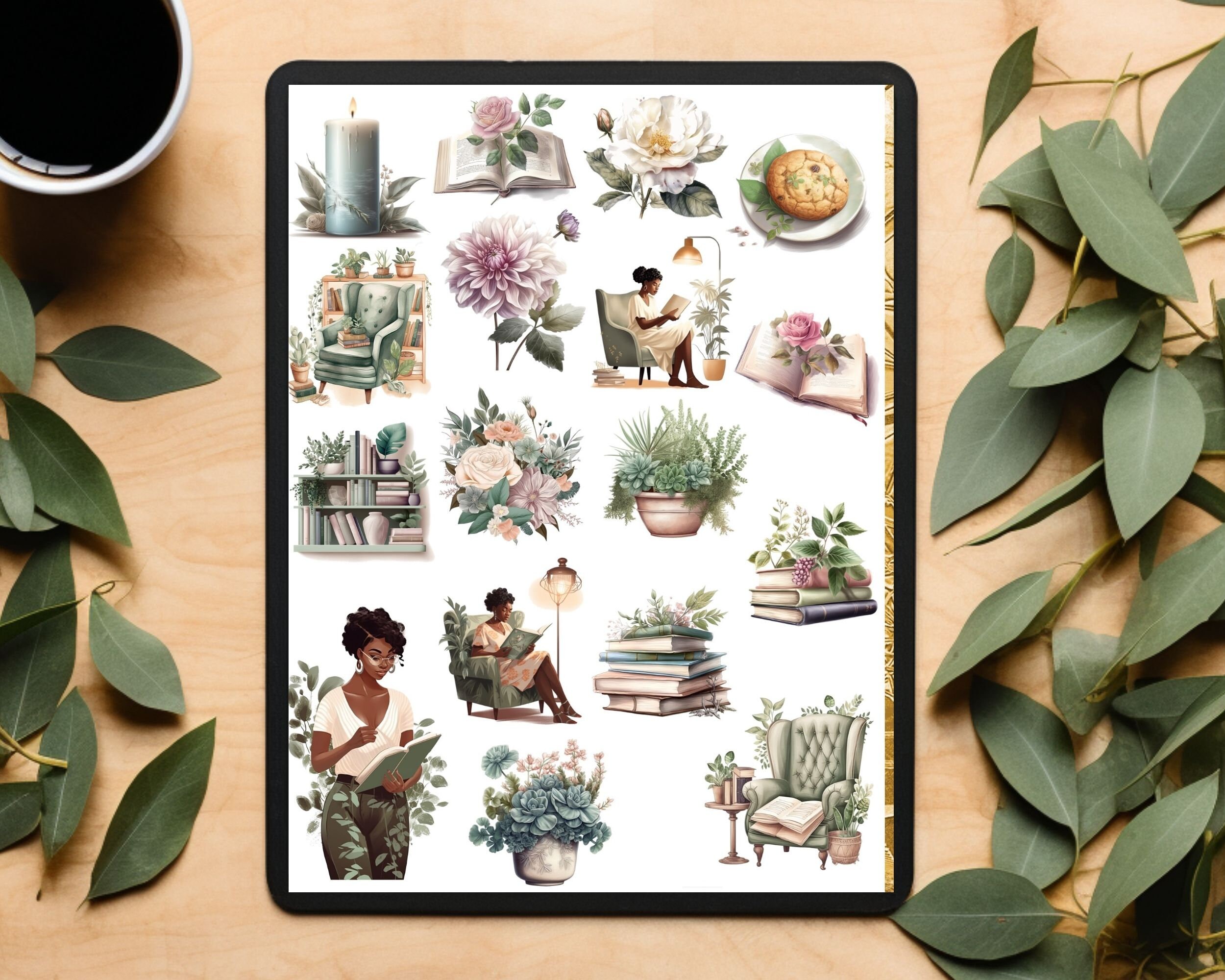 Reading Stickers for Goodnotes 50 Bookworm Goodnotes Stickers Reading ...