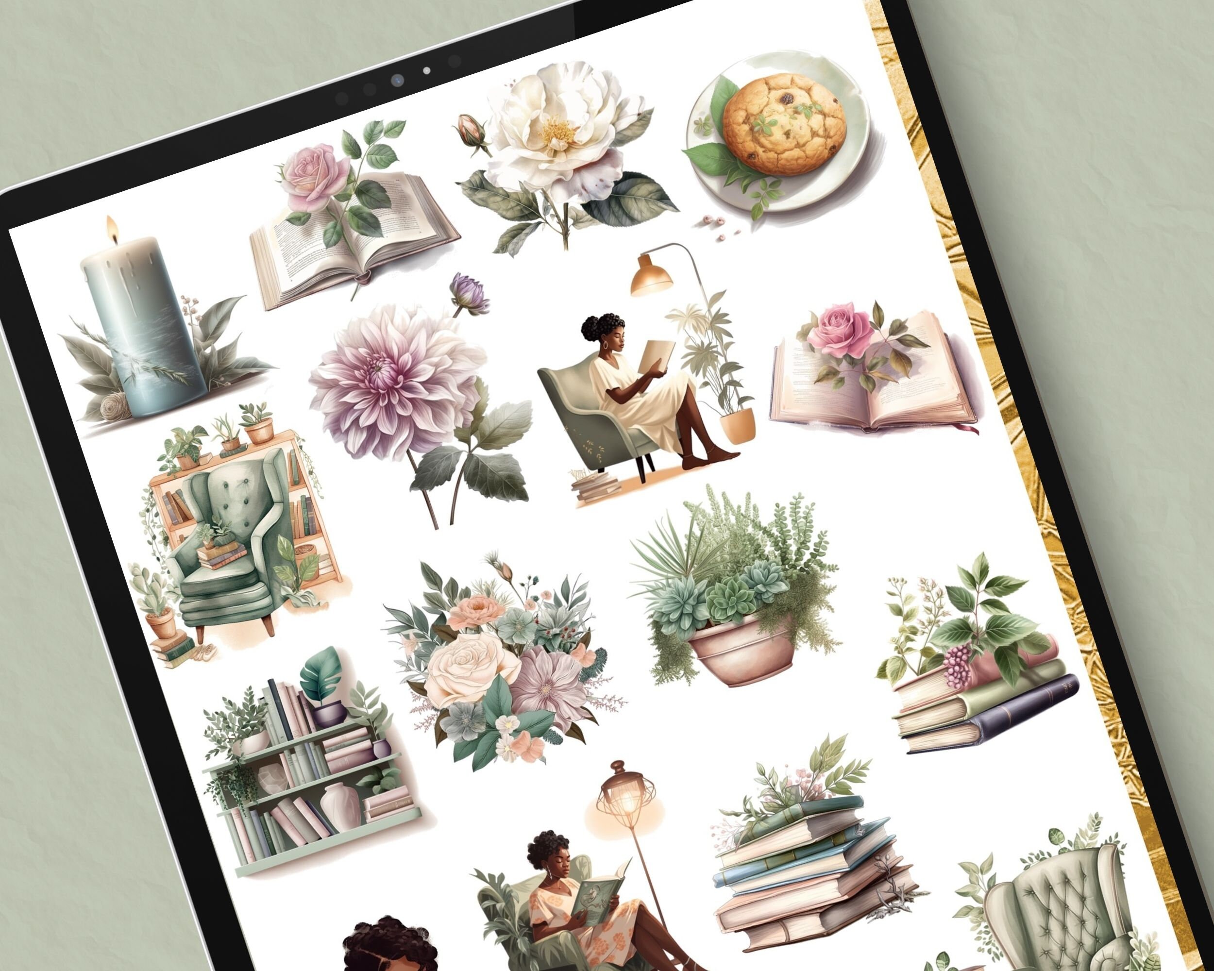 Reading Stickers for Goodnotes 50 Bookworm Goodnotes Stickers Reading ...